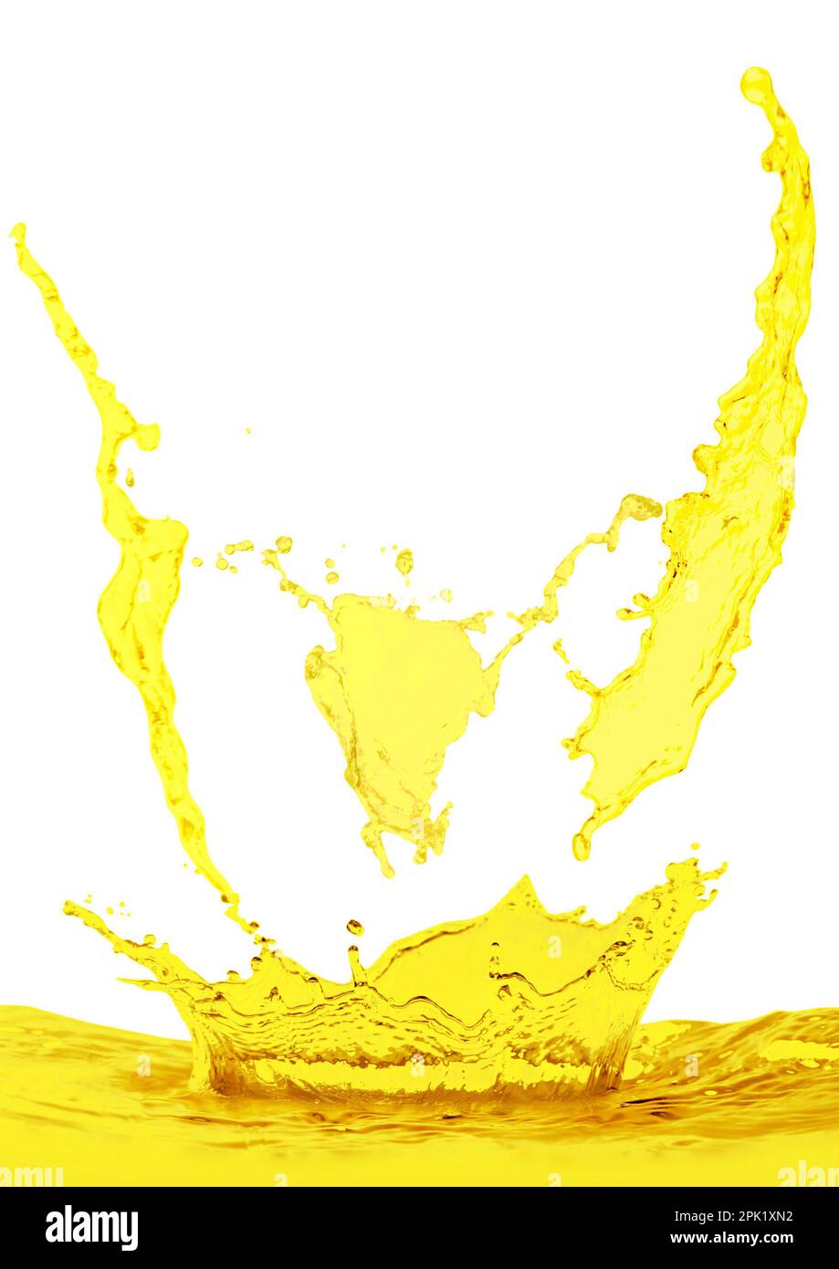 Natural organic cooking oil splashing on white background Stock Photo ...