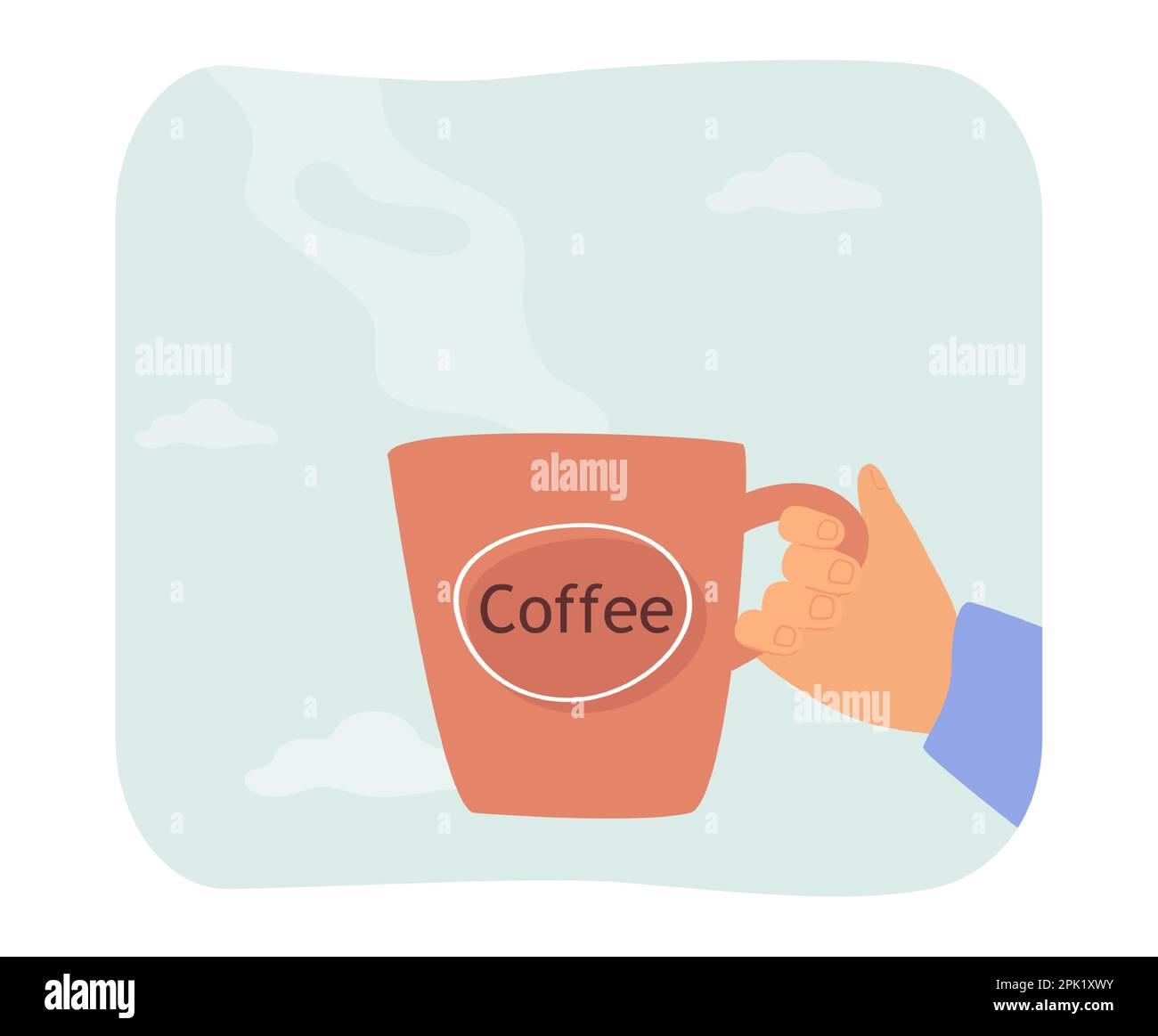 Hand holding mug of coffee Stock Vector Image & Art - Alamy