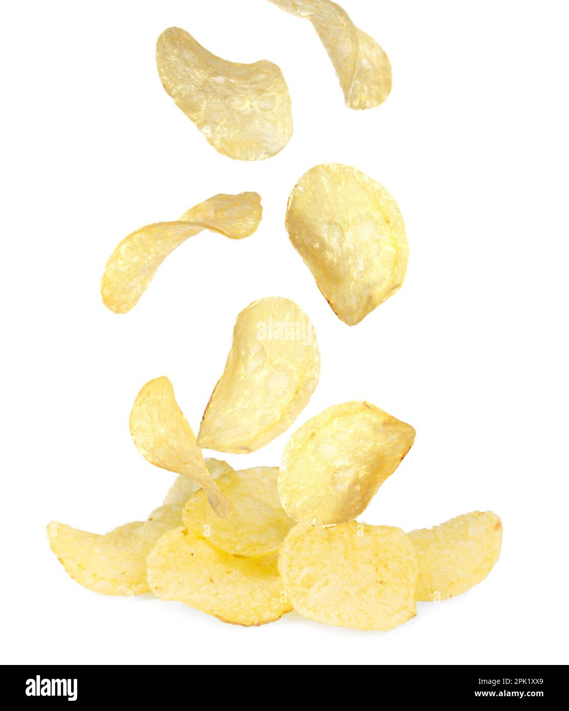 Fried potato chips falling fast hi-res stock photography and images - Alamy