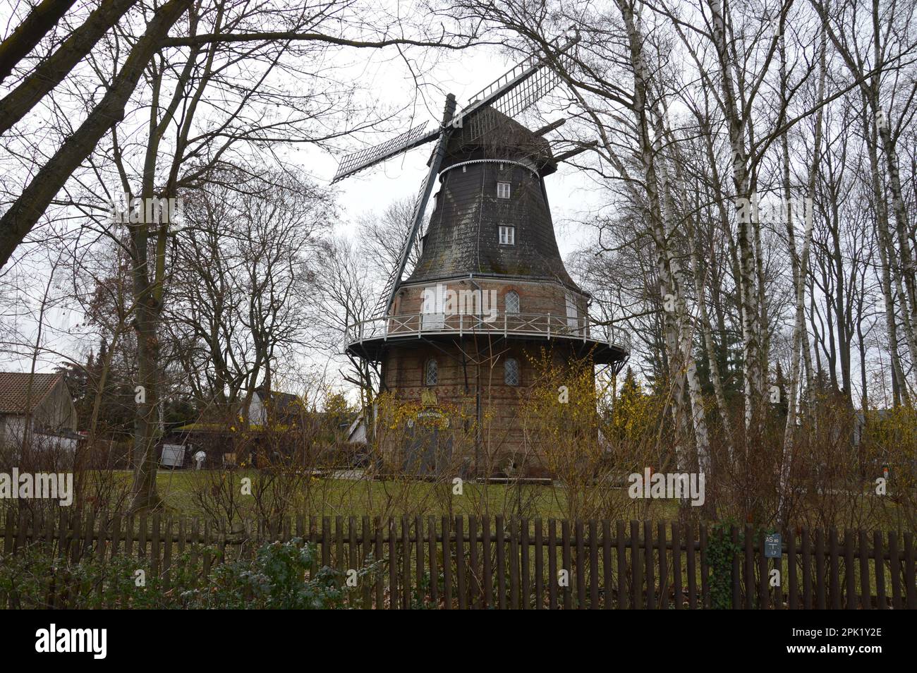 Berlin, Germany - March 12, 2023 - Windmill, Adlermühle, in Mariendorf ...