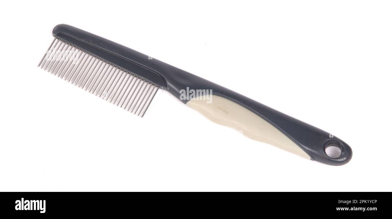 Simple pet comb isolated on white background Stock Photo - Alamy
