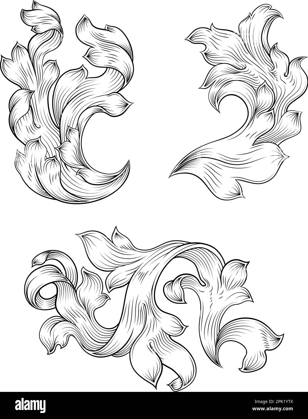 Filigree Heraldic Crest Coat Of Arms Floral Design Stock Vector Image ...