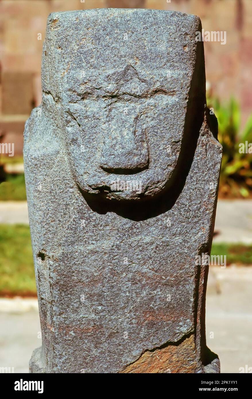 Pre-columbian ancient sculpture in La Paz, Bolivia Stock Photo - Alamy