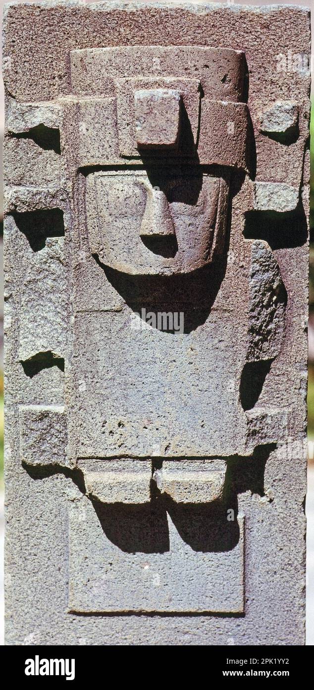 Pre-columbian ancient sculpture in La Paz, Bolivia Stock Photo - Alamy