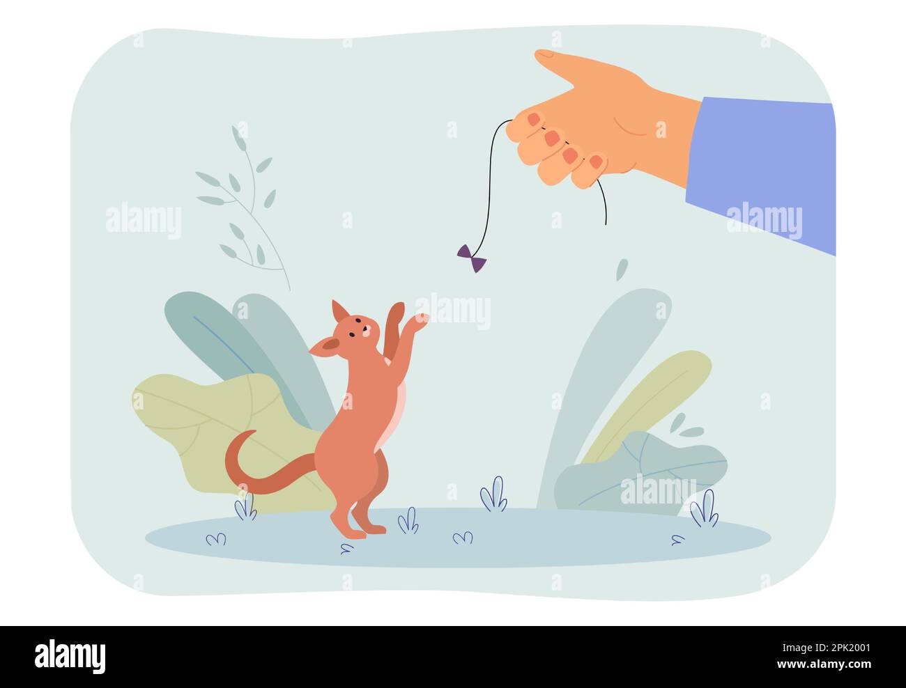 Funny cat playing in Stock Vector Images - Alamy