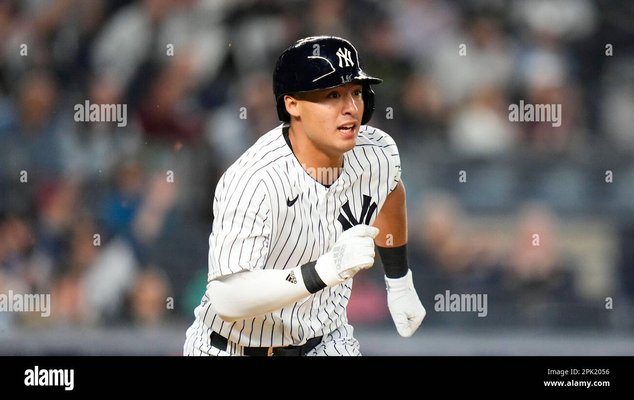 New York Yankees' Anthony Volpe during the third inning of a baseball ...