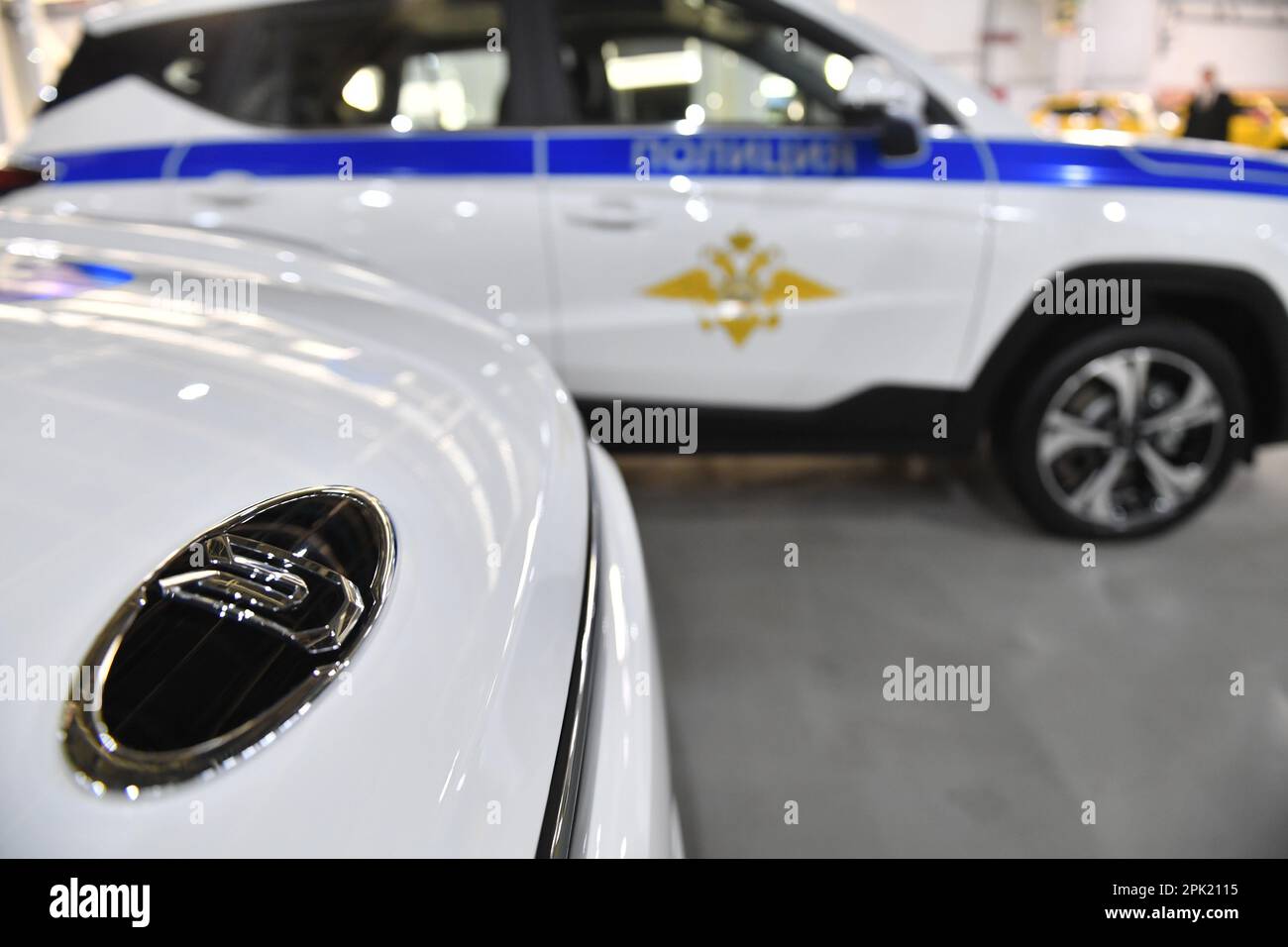 'Moscow. New electric vehicles 'Moskvich 3e' for the traffic police are ...