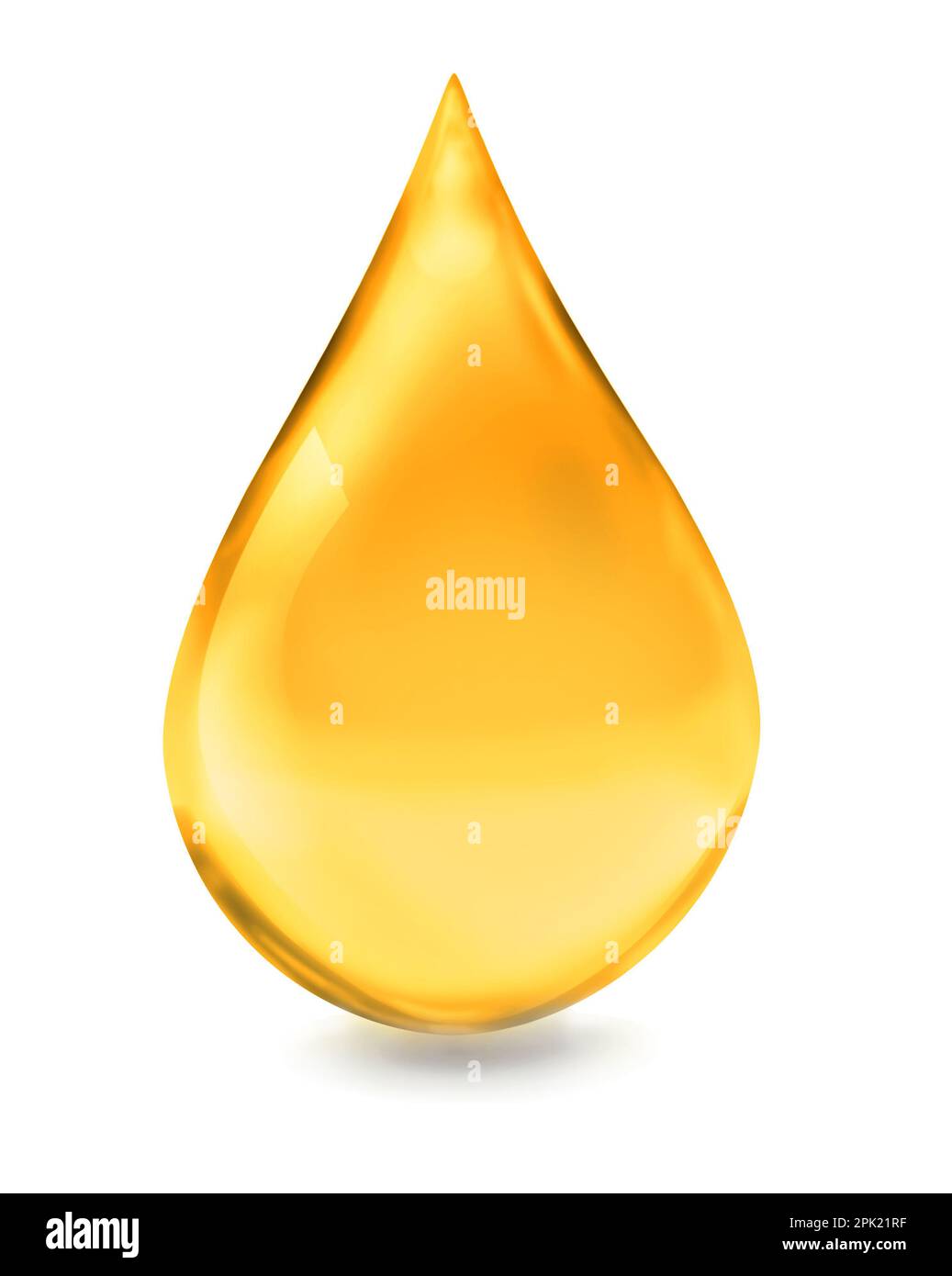 Drop of golden oily liquid on white background Stock Photo - Alamy