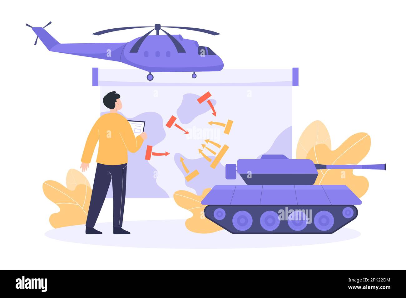 Man looking at combat map flat vector illustration Stock Vector Image & Art - Alamy