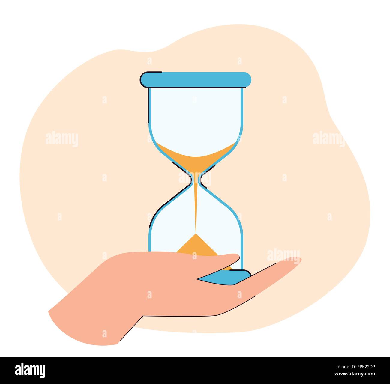 Business hand holding hourglass Cut Out Stock Images & Pictures - Alamy