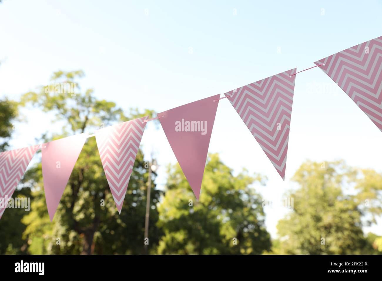 Pink bunting flags hi-res stock photography and images - Alamy