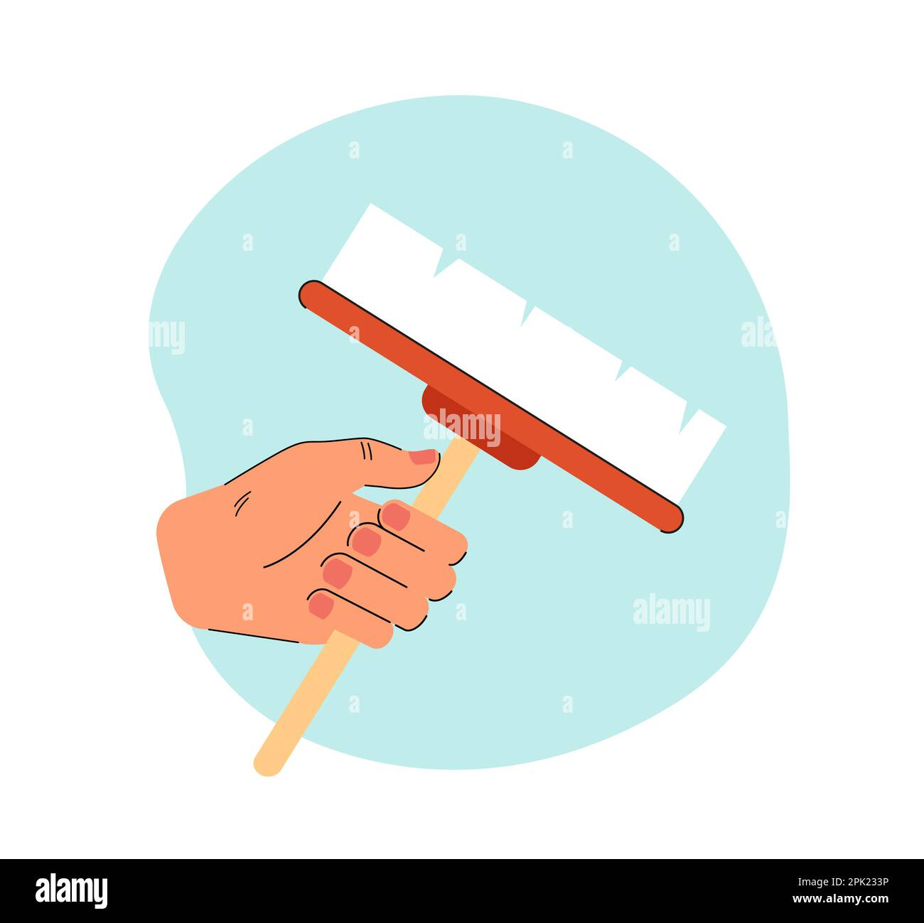 Hand holding cleaning tool Stock Vector Images - Alamy