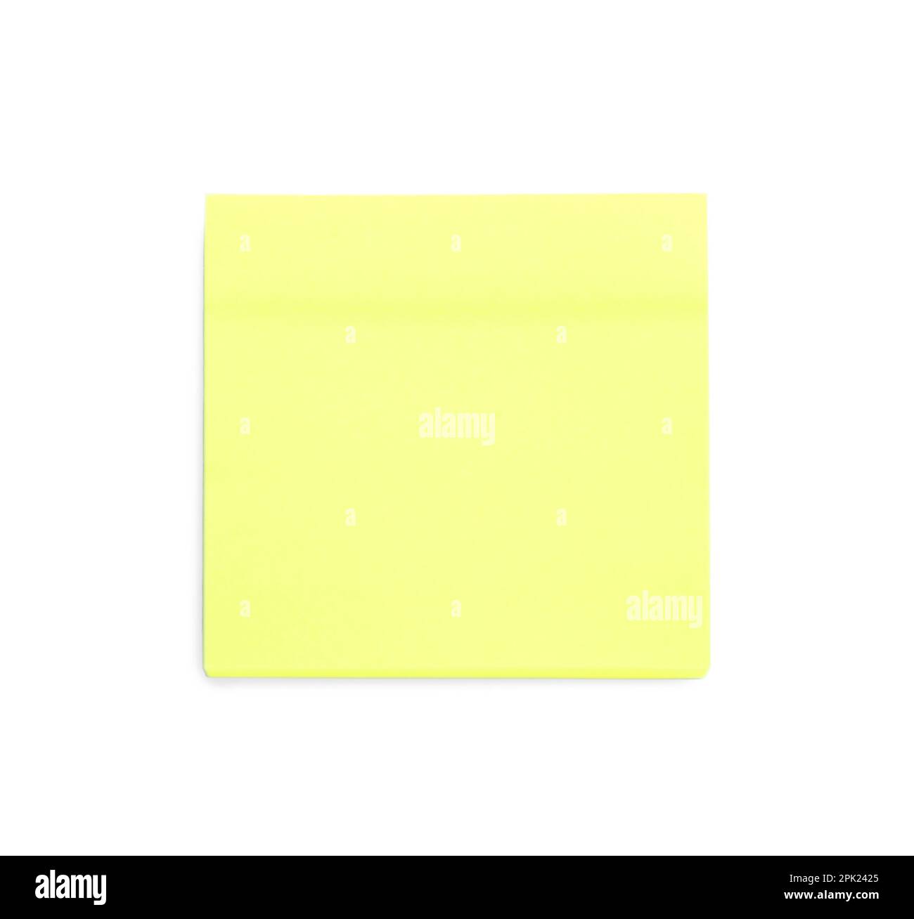 Blank yellow sticky note on white background, top view Stock Photo - Alamy