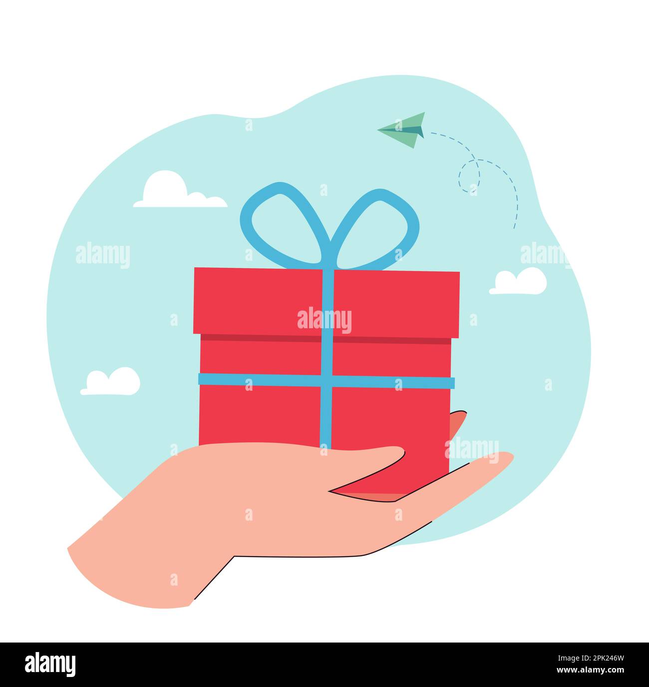 Human hand giving surprise gift Stock Vector Image & Art - Alamy