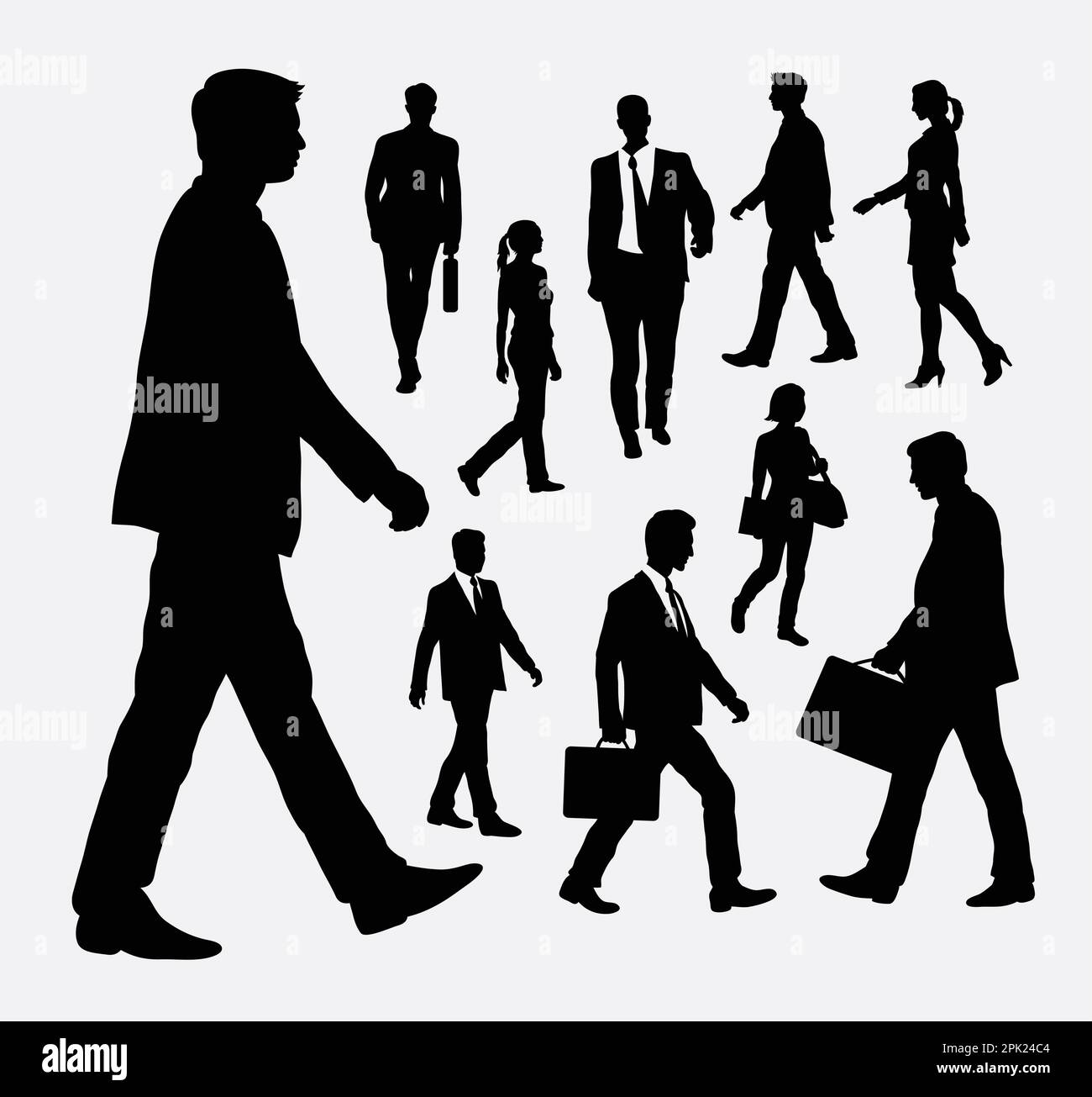 people-walking-silhouettes-stock-vector-image-art-alamy