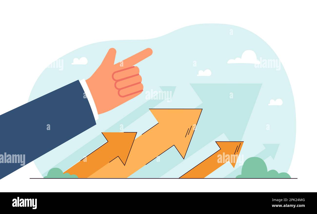 Arrow pointing upward hi-res stock photography and images - Alamy