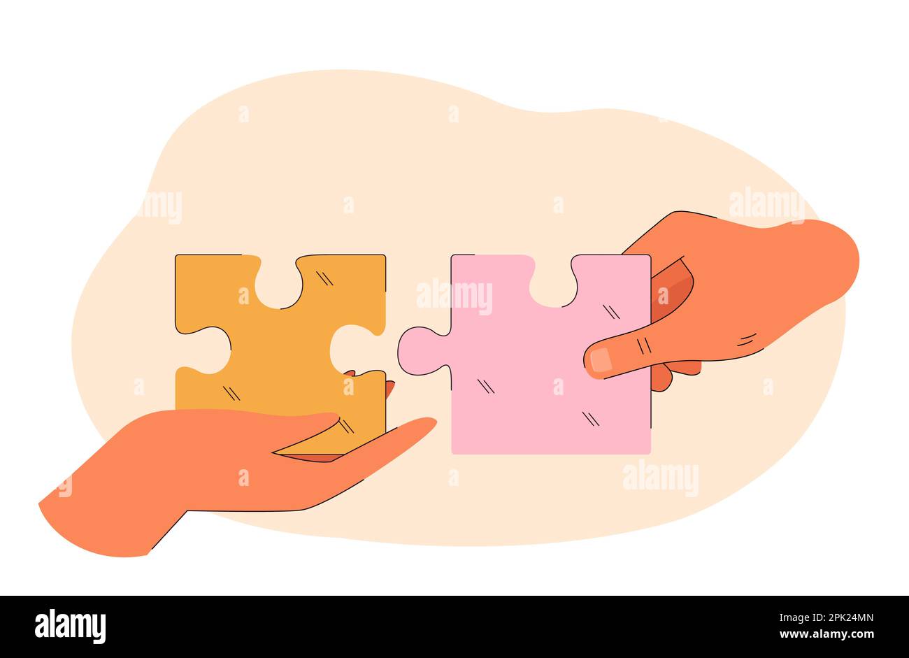 Connecting two Stock Vector Images - Alamy