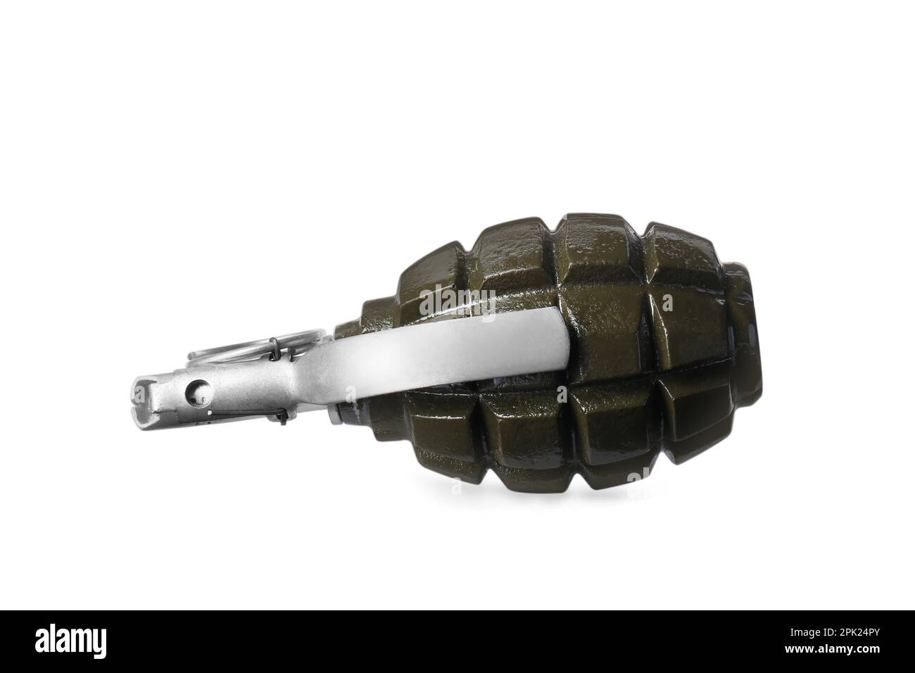 Hand grenade isolated on white background. Explosive weapon Stock Photo ...
