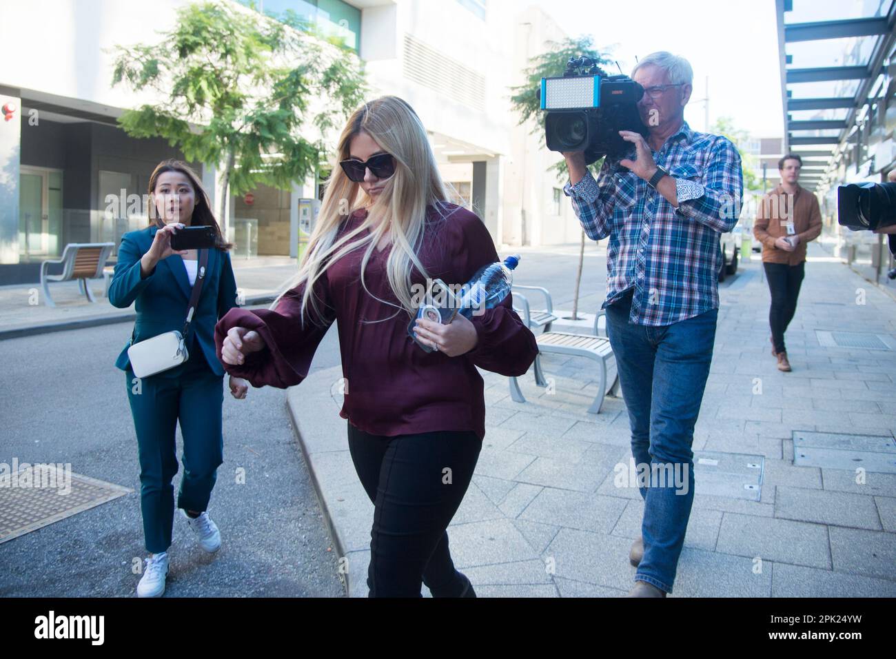 Cleo's mother Ellie Smith departs the District Court of WA in Perth ...