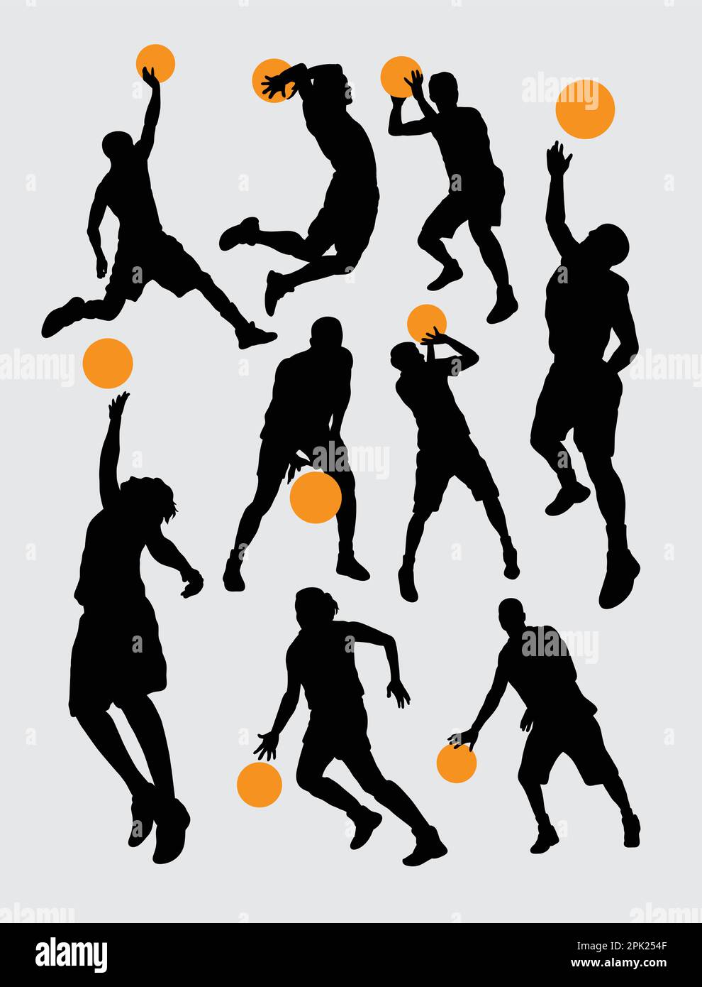 Basketball sport silhouettes Stock Vector Image & Art - Alamy