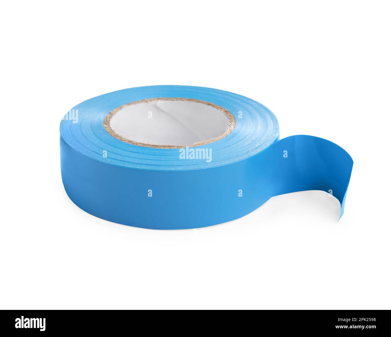 Reel of light blue insulating tape isolated on white Stock Photo - Alamy