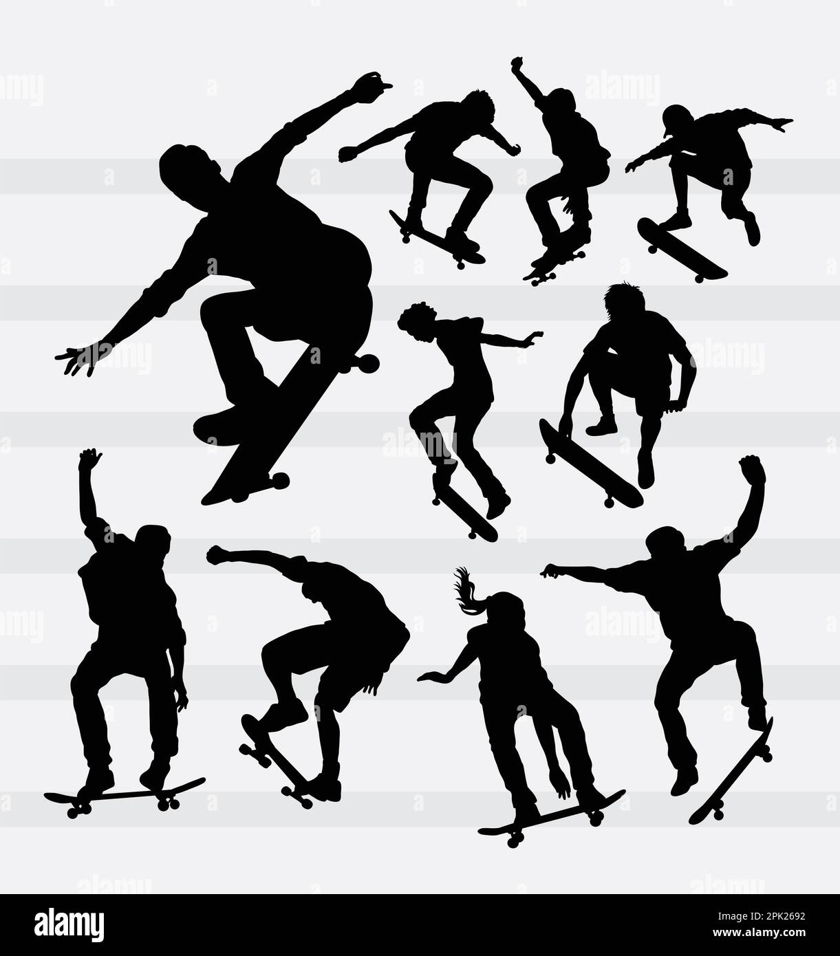 Male skater female on Stock Vector Images - Alamy