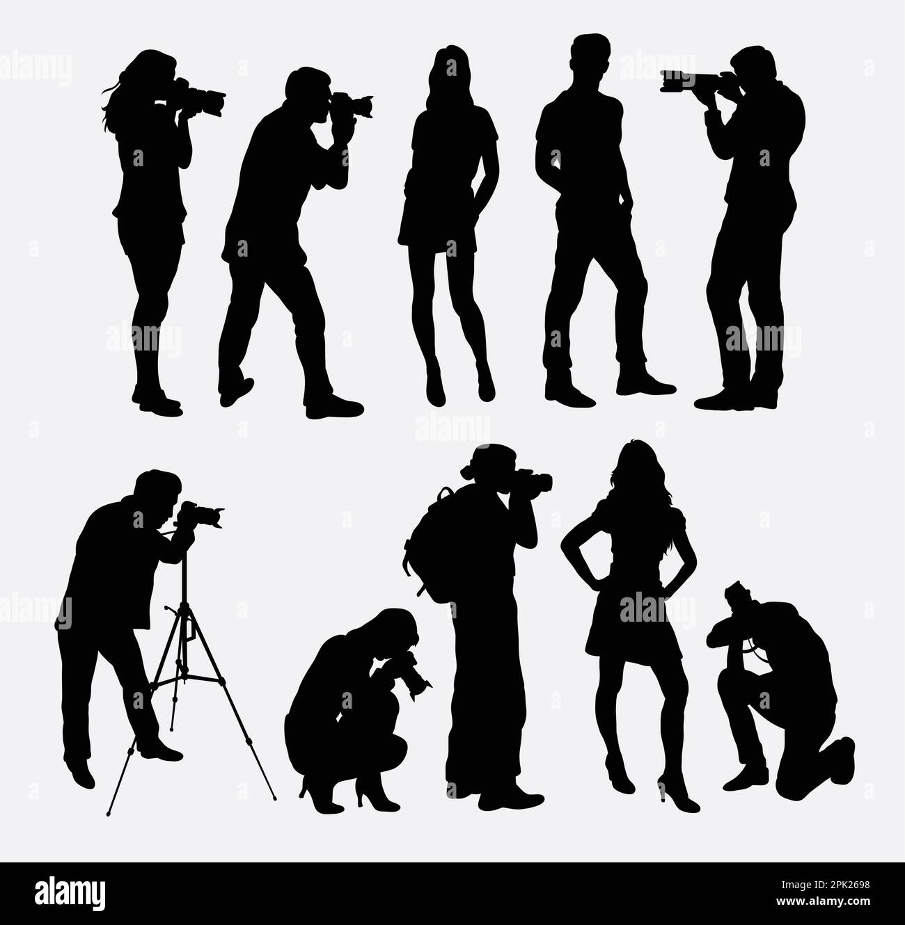 Silhouette photographer Black and White Stock Photos & Images - Alamy