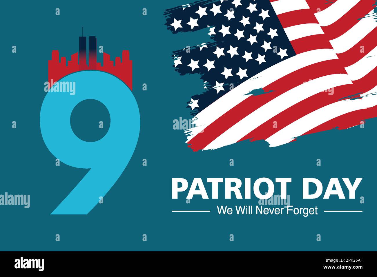 September 11, patriot day background. United states flag poster, modern ...