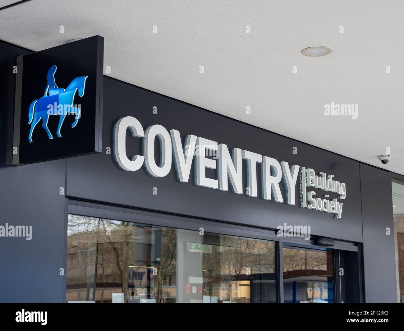 Sign and logo for the Coventry Building Society, Milton Keynes, UK ...