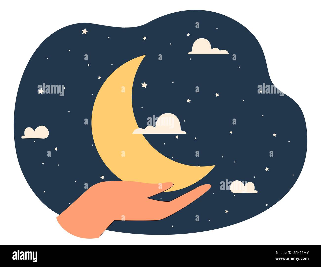 Hand crescent moon hi-res stock photography and images - Alamy