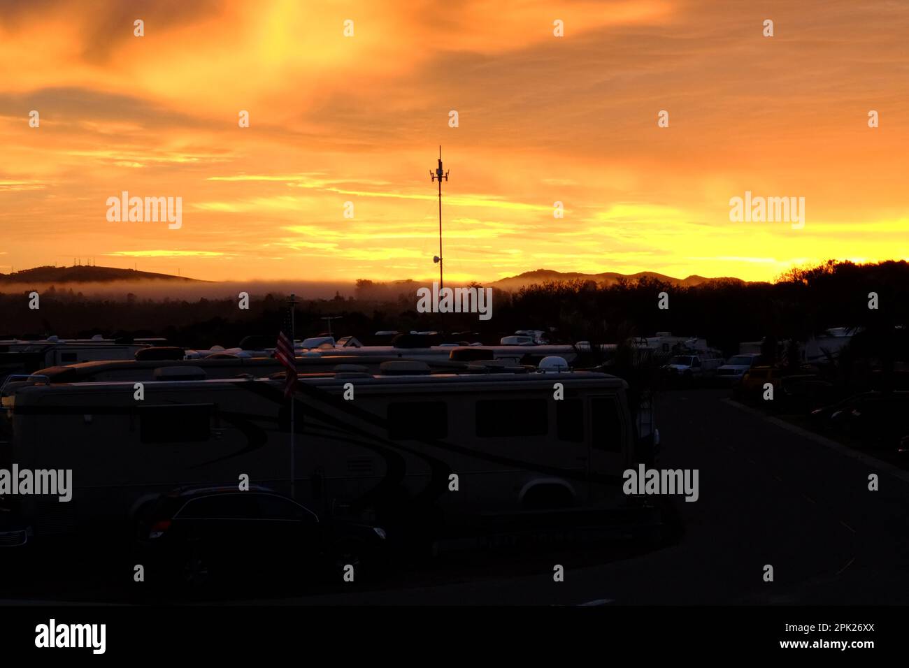 Oceano RV sunset, California, USA Stock Photo - Alamy