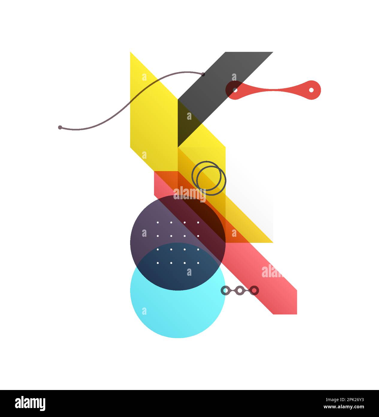 Art composition of flat colorful vector shapes. Abstract transparency geometrical background ...