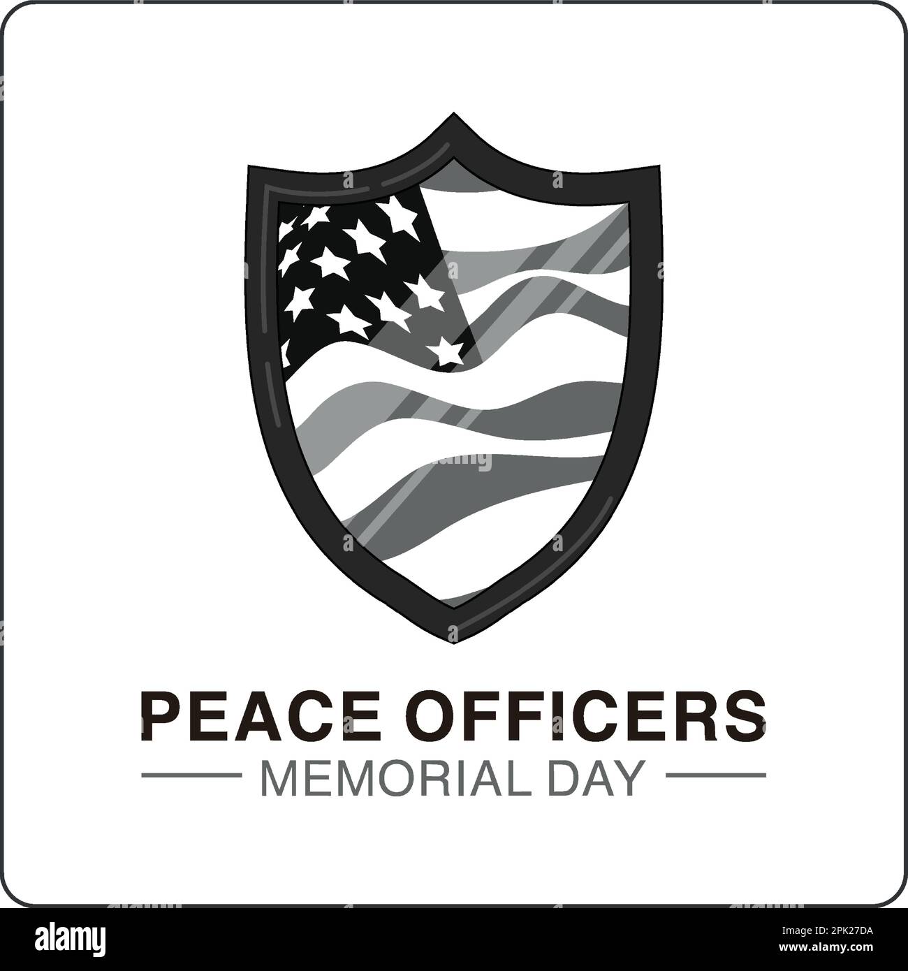 Peace Officers Memorial Day. May 15. Holiday concept, USA flag inside ...