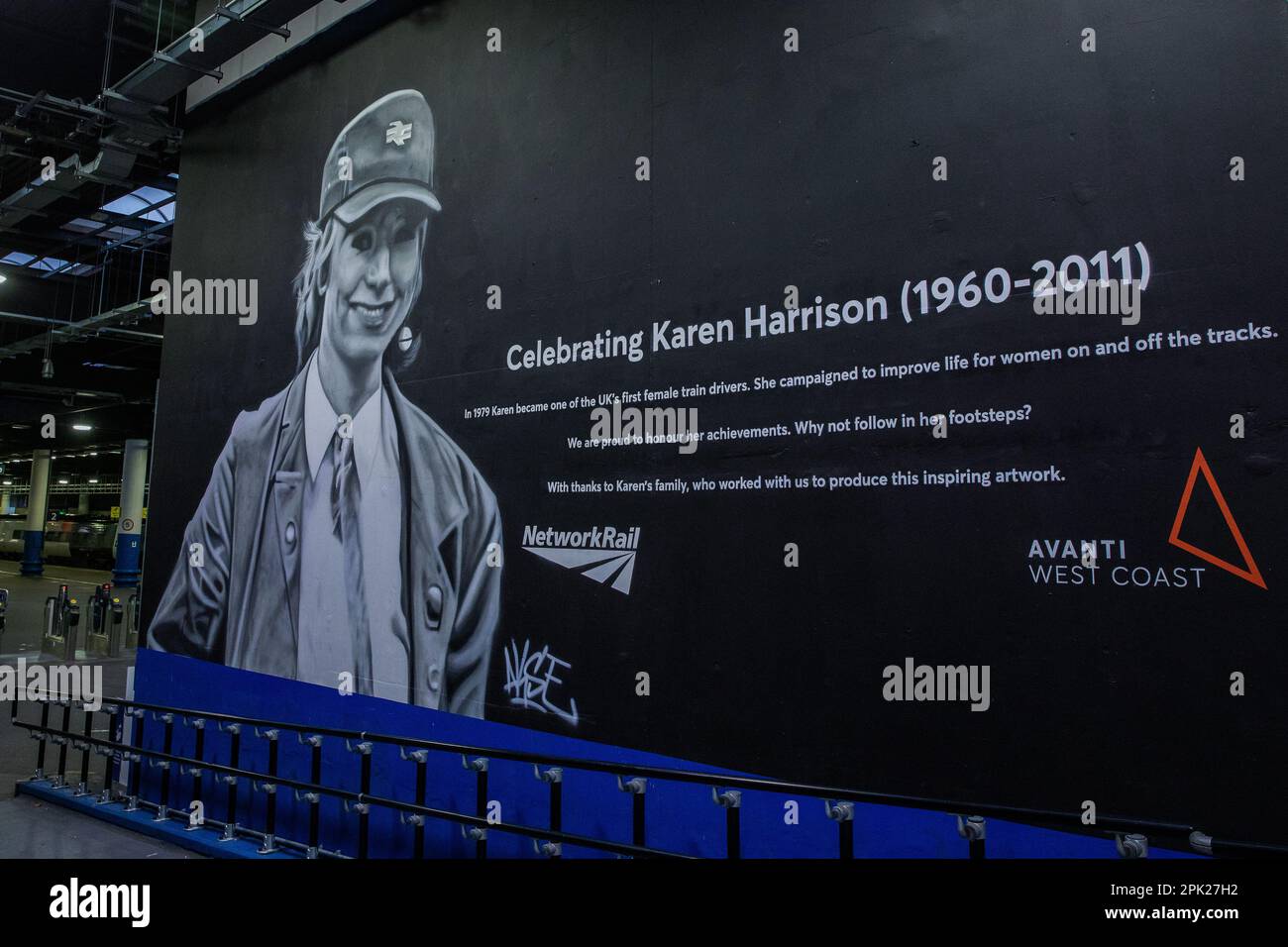 London, UK. 8th March, 2023. A mural of Karen Harrison, one of the UK's ...