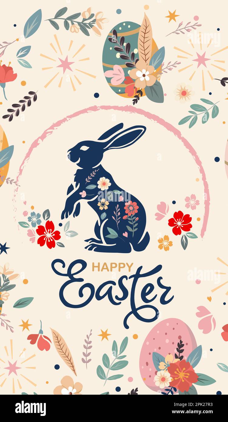 Festive spring flat lay Stock Vector Images - Alamy