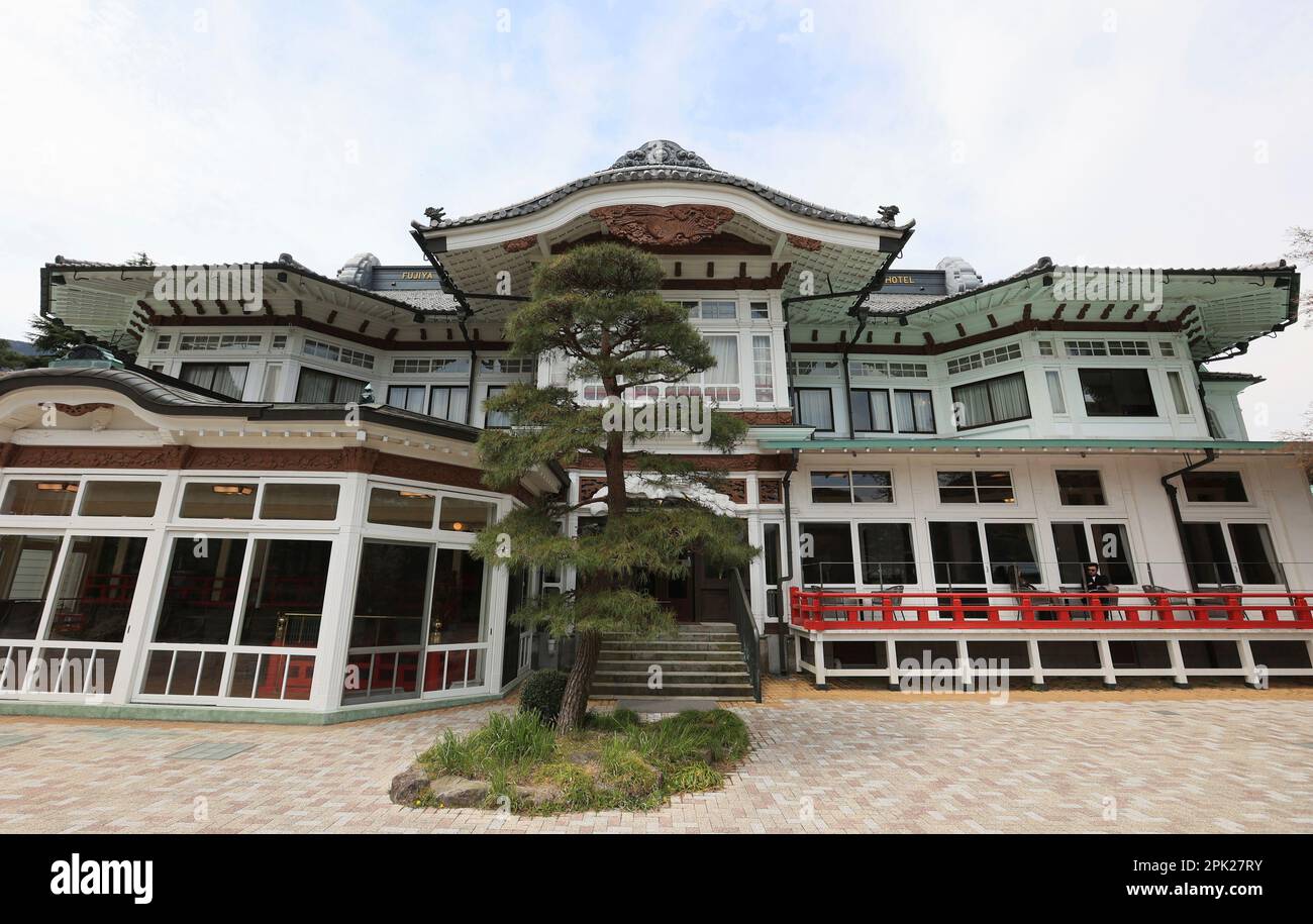 A picture shows Fujiya Hotel in Hakone Town, Kanagawa prefecture on ...