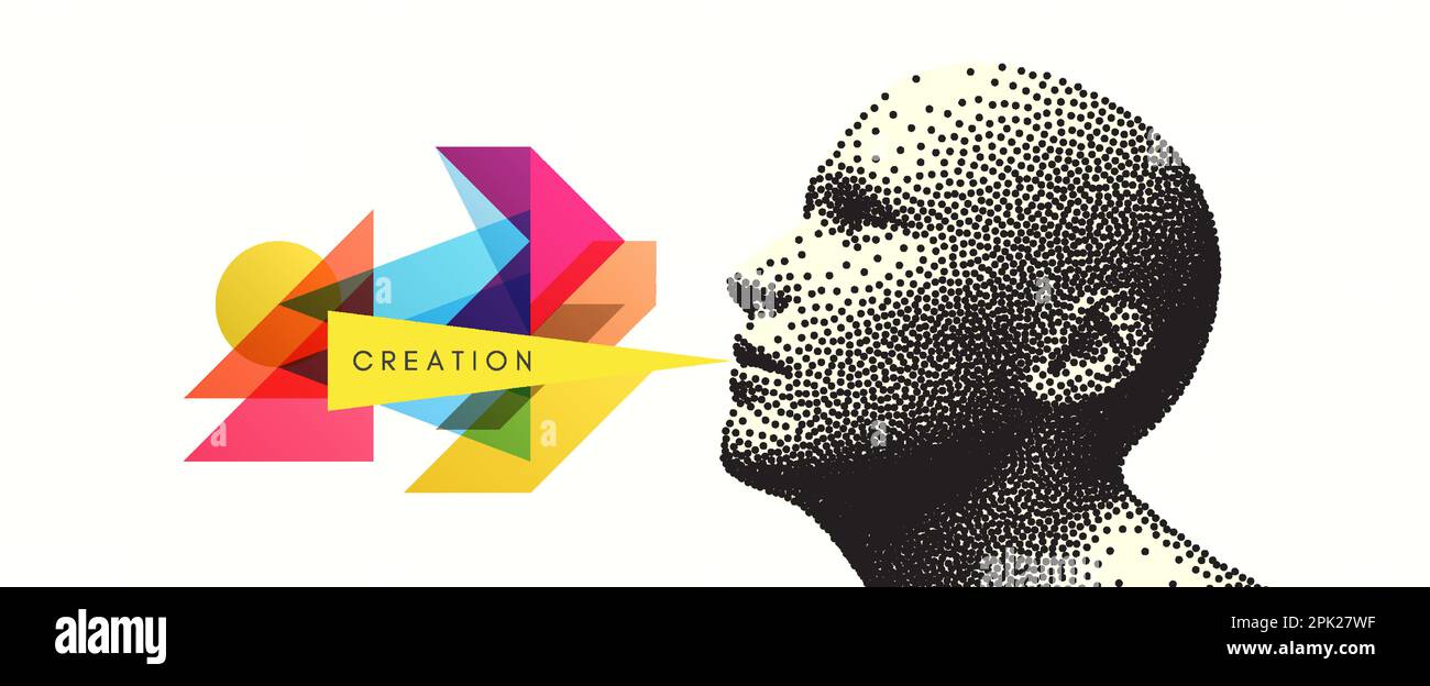 Art composition. Abstract transparency geometrical background. Digital ...