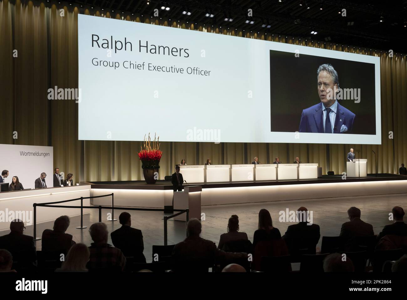 Ralph Hamers, Chief Executive Officer of Swiss Bank UBS, speaks during ...