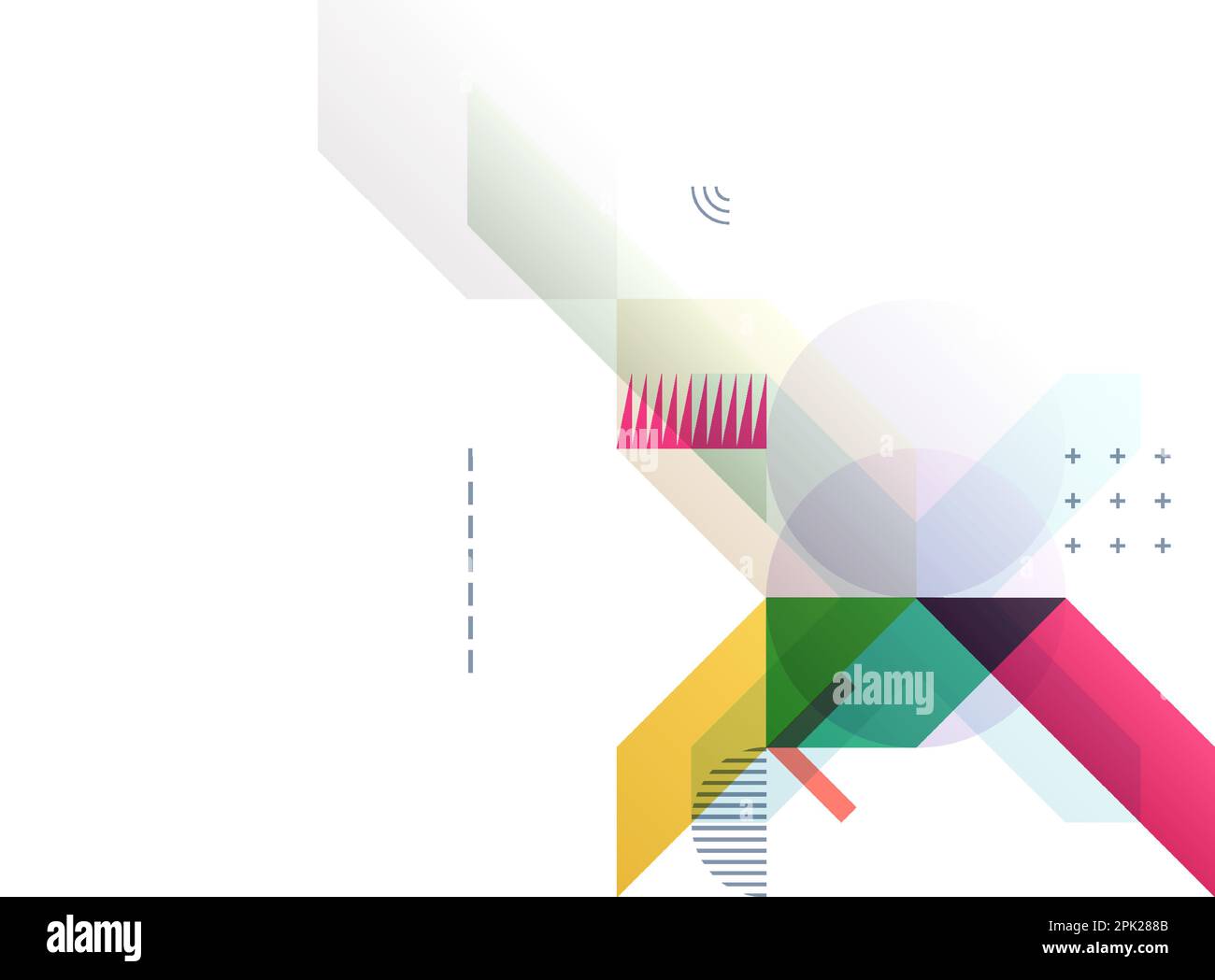 Art composition of flat colorful vector shapes. Abstract transparency geometrical background ...