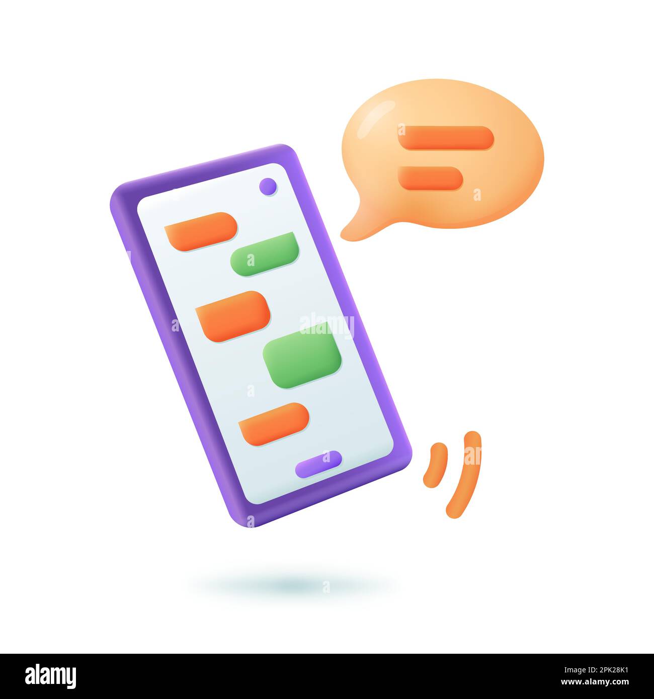 Notification chat messages on Cut Out Stock Images & Pictures - Alamy