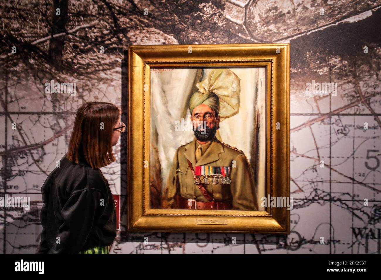 London, UK. 5th Apr, 2023. Portrait of Subadar Khudadad Khan VC, 10 th ...