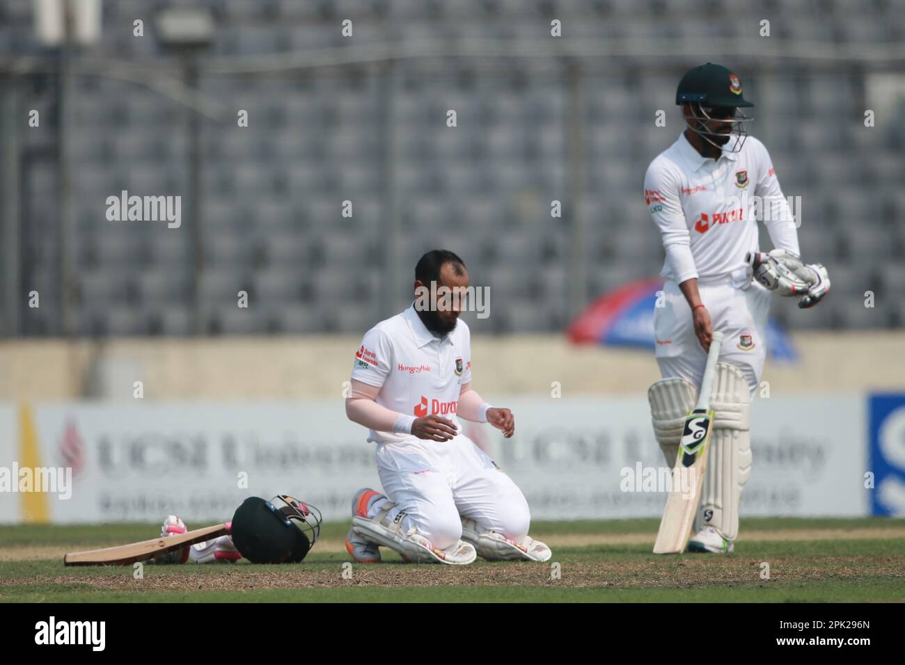Bangladesh’s veteran batter Mushfiqur Rahim brought up his 10th Test ...