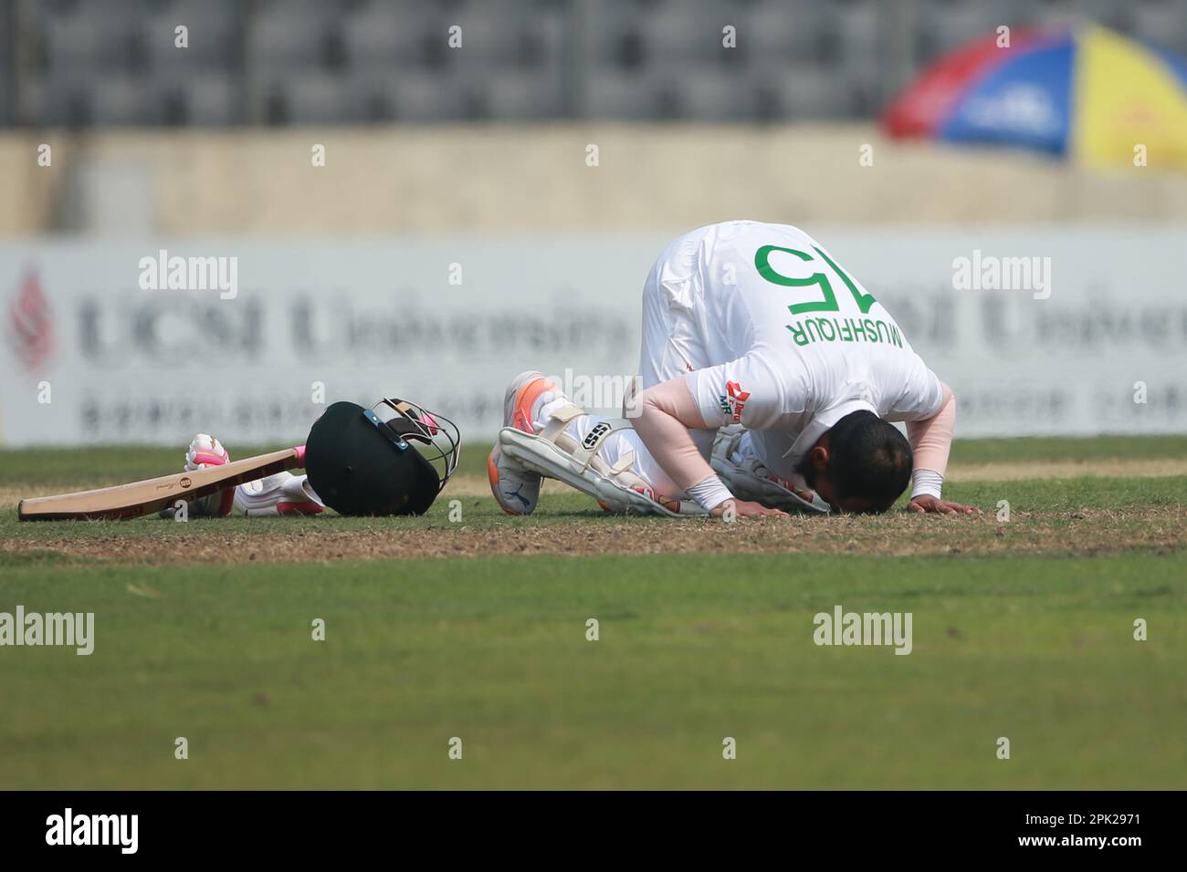 Bangladesh’s veteran batter Mushfiqur Rahim brought up his 10th Test ...