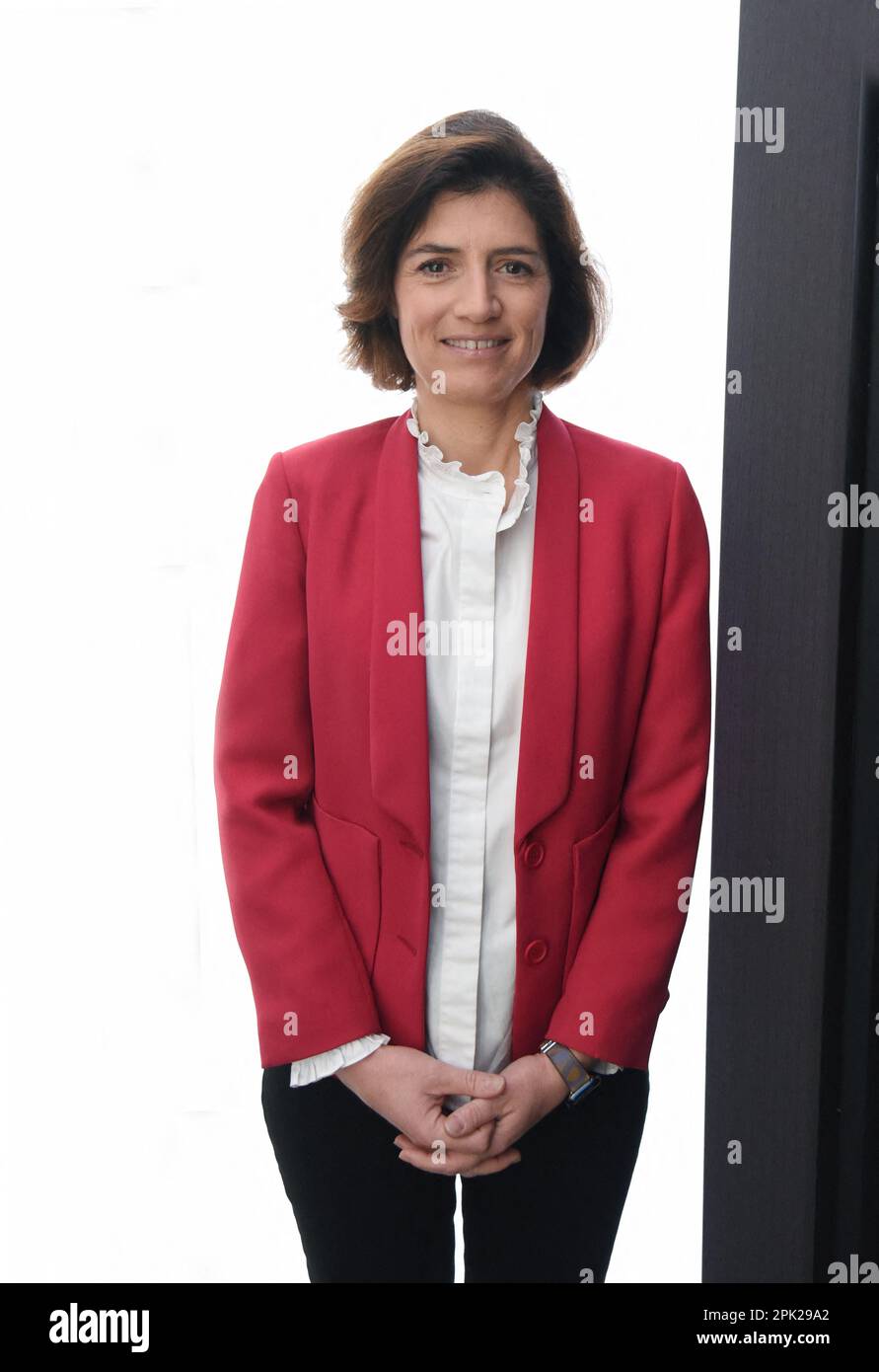 Paris, France. 05th Apr, 2023. Orange's CEO Christel Heydemann on BFM ...
