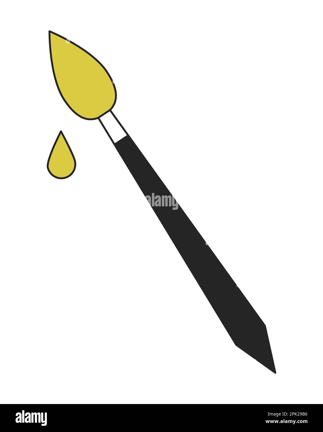 Paintbrush tool linear flat duo color vector object Stock Vector Image ...