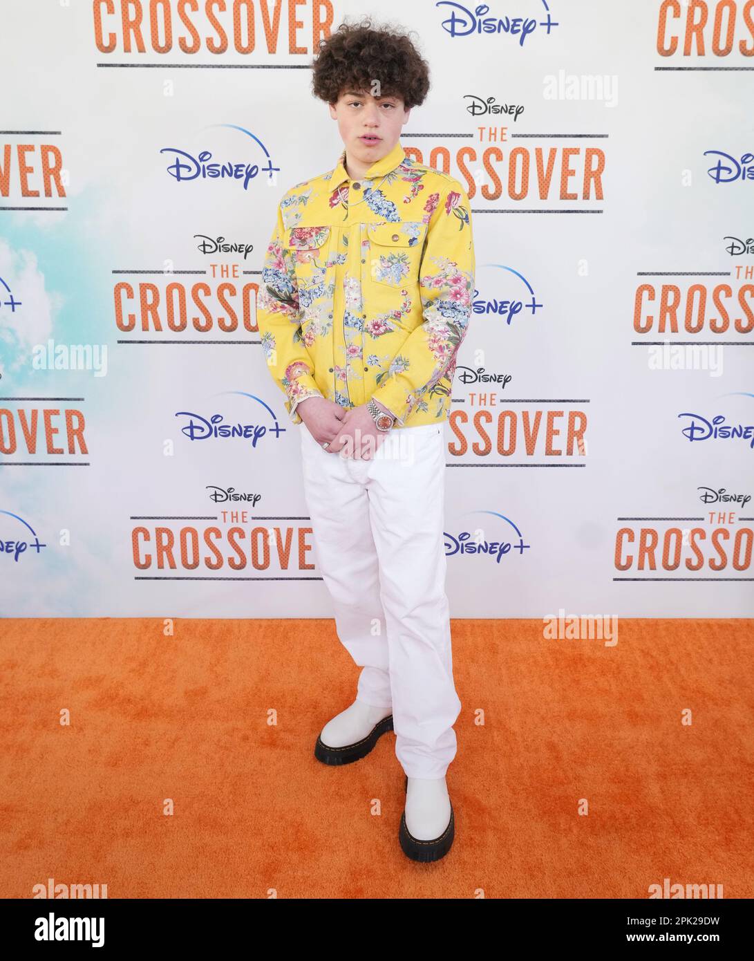 Julian Lerner arrives at the Disney+ Original Series' THE CROSSOVER ...