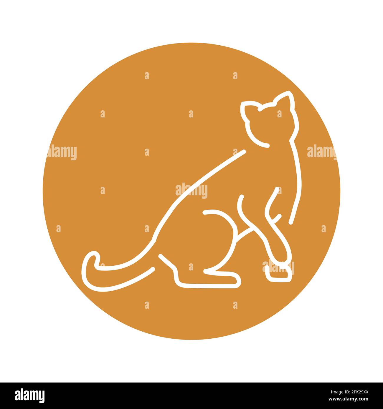 Sitting cat pictogram hi-res stock photography and images - Alamy