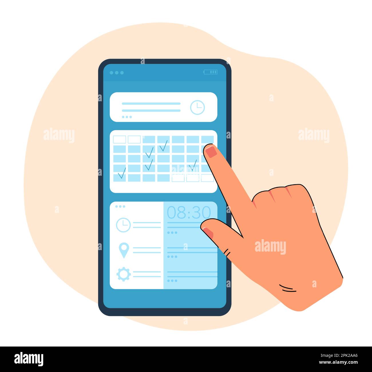 Agenda schedule planning digital Stock Vector Images - Alamy