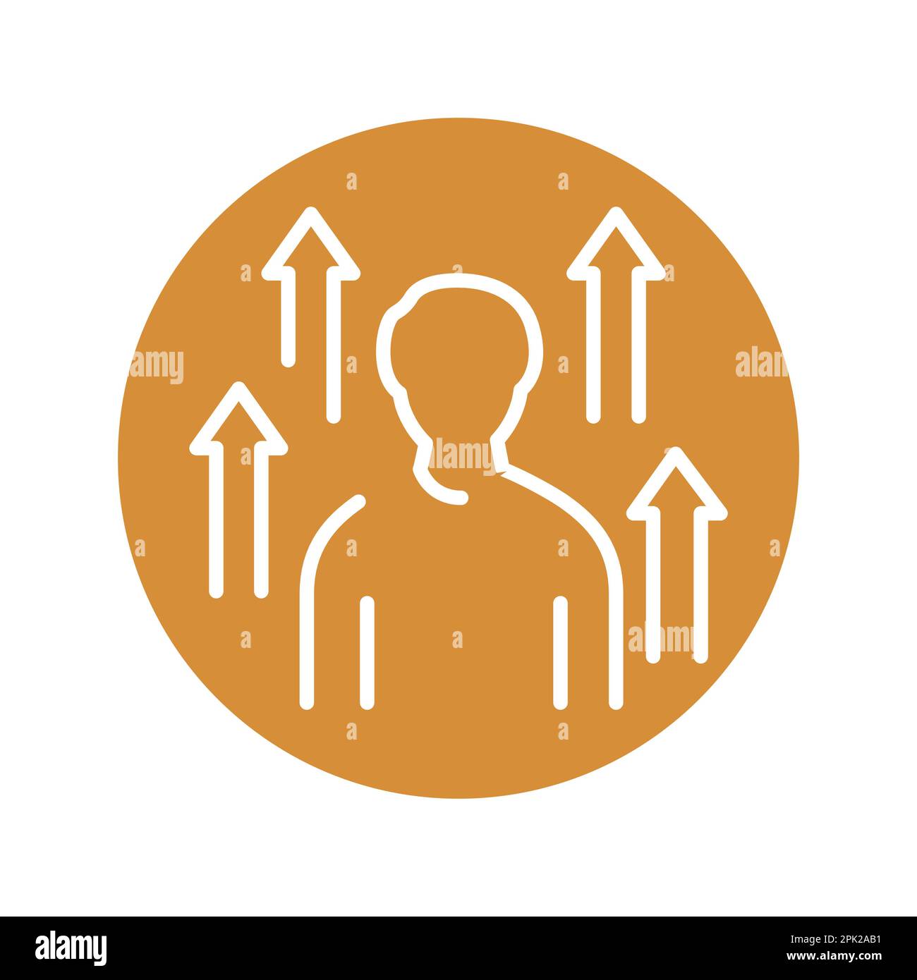 Leader black line icon. Self development. Pictogram for web page Stock ...