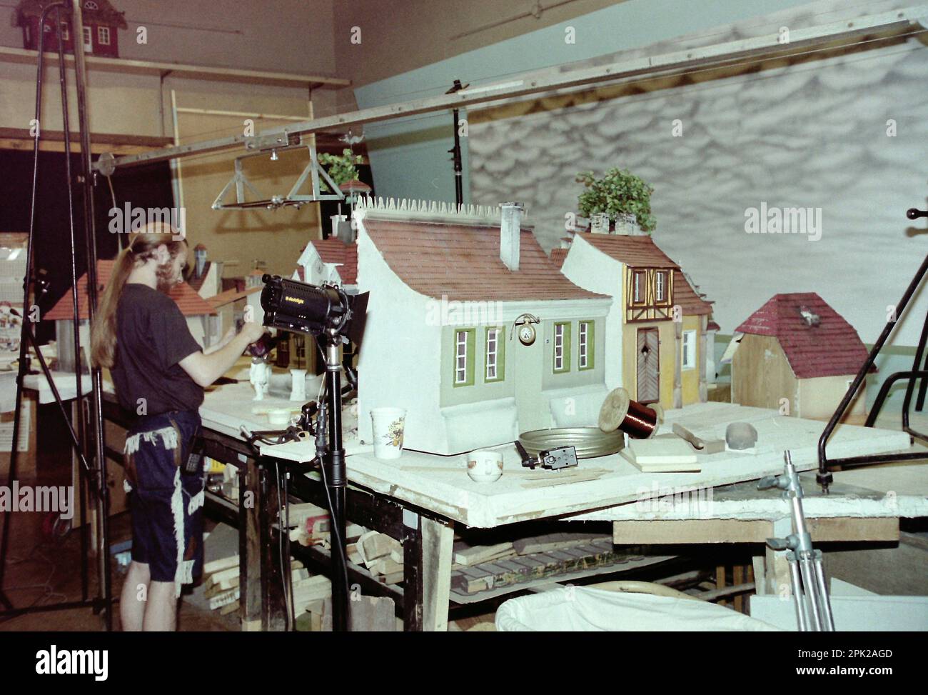 Scenery at the Riga film studio for the filming of the cartoon "Three ...